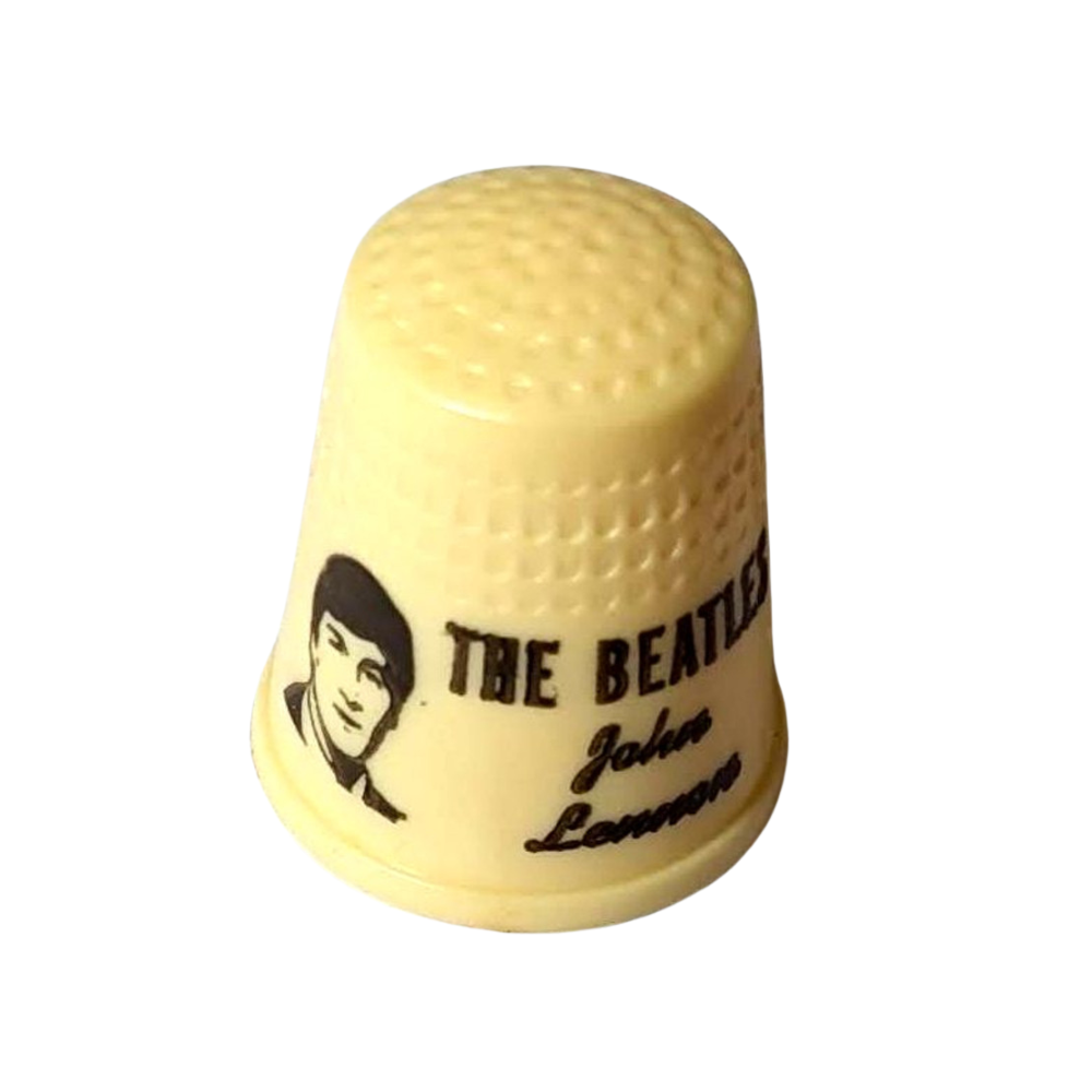 Beatles - Vintage 1960s Cream Coloured Plastic George Harrison Thimble ...