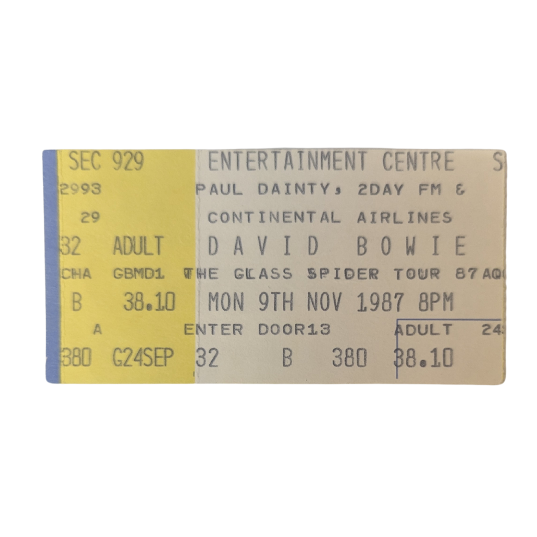 David Bowie - Glass Spider Tour 1987 Original Vintage Concert Ticket ...